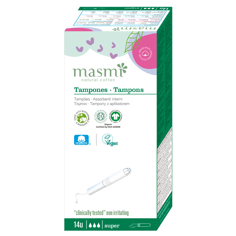 Tampons with cardboard applicator - Super - Organic Cotton – Green Goji